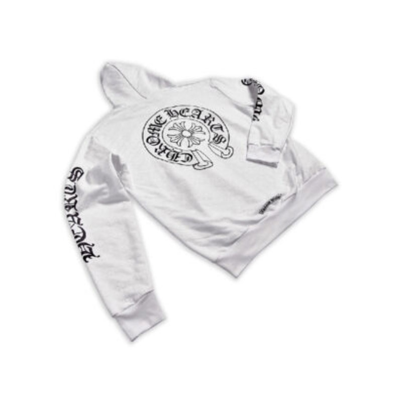 Chrome Hearts Plus Cross All Over Print Zip Up Hoodie White